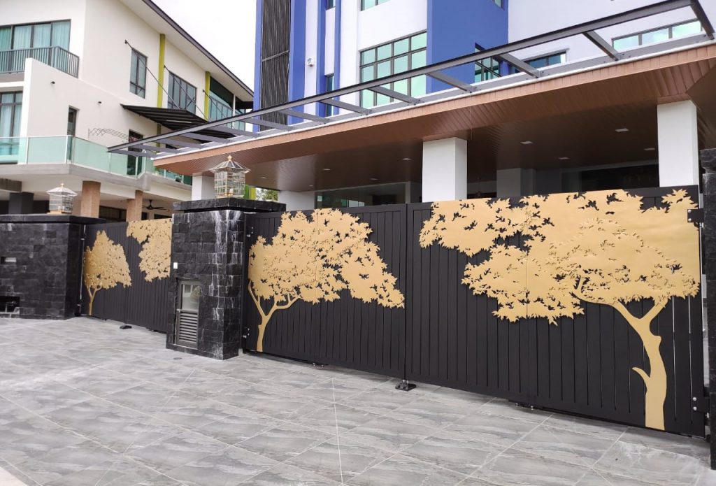 Gate Design | CSA Aluminium Trackless Folding Gate Malaysia